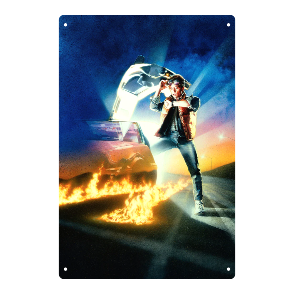 Back to the Future Tin Sign – Key Art | Seeyoo – seeyoo